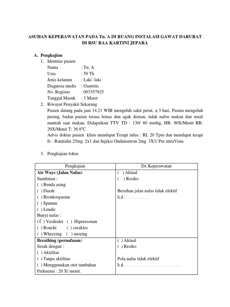 Laporan Kasus Igd Gastritis | PDF