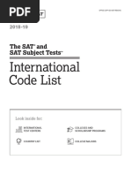 Sat Code List International | PDF