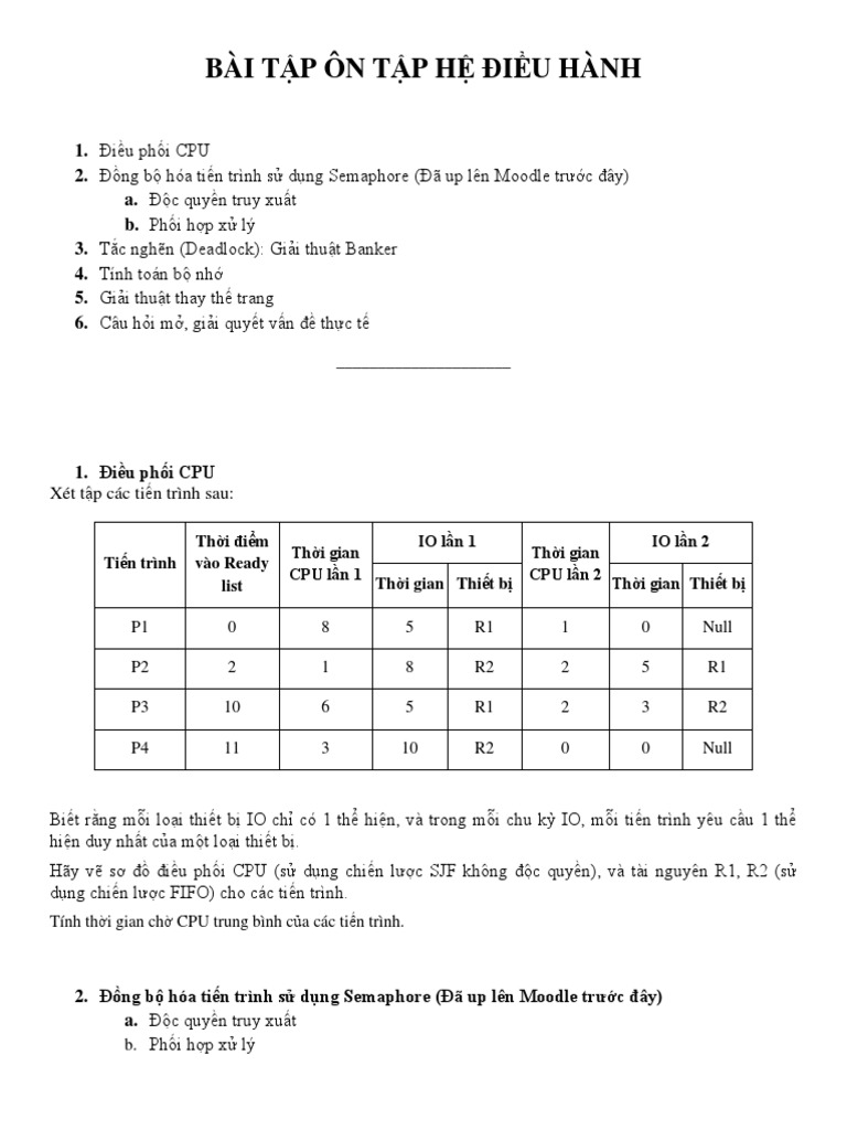 Bai Tap On HDH | PDF