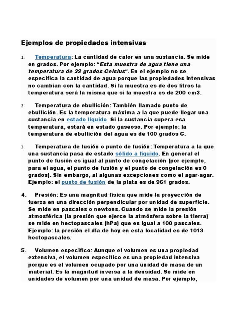 Ejemplos de propiedades intensivas.docx | Concentración | Densidad