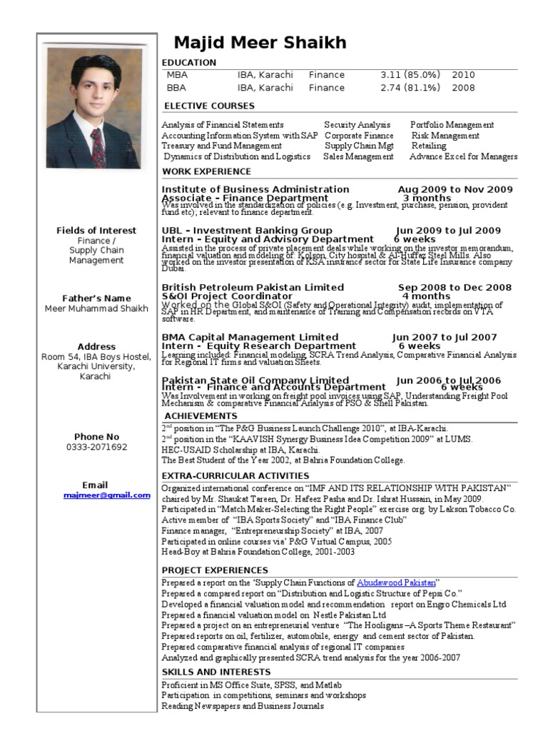 Finance and Supply Chain Expertise Resume | PDF | Investing | Financial ...
