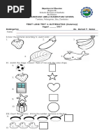 Kindergarten Assessment Test Samples | PDF | Philippines