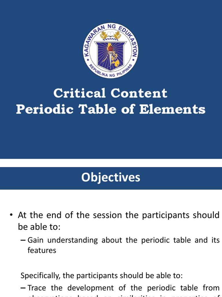 Activity Sheet - Grade 8 PeriodicTable - Final As of April 19, 2018 ...