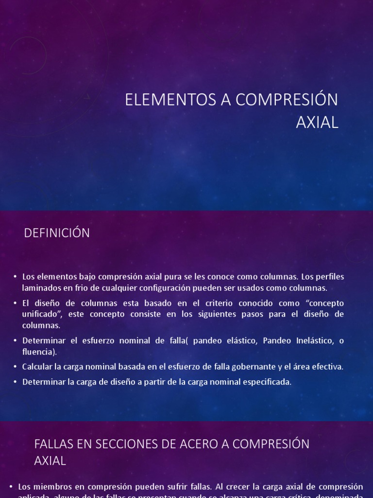 Elementos A Compresión Axial PDF | PDF | Pandeo | Mecánica de sólidos