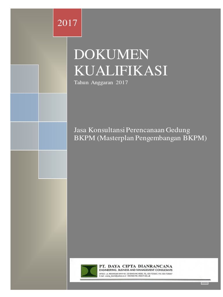 PQ Jasa Konsultasi Perencanaan Gedung BKPM (Masterplan Pengembangan ...
