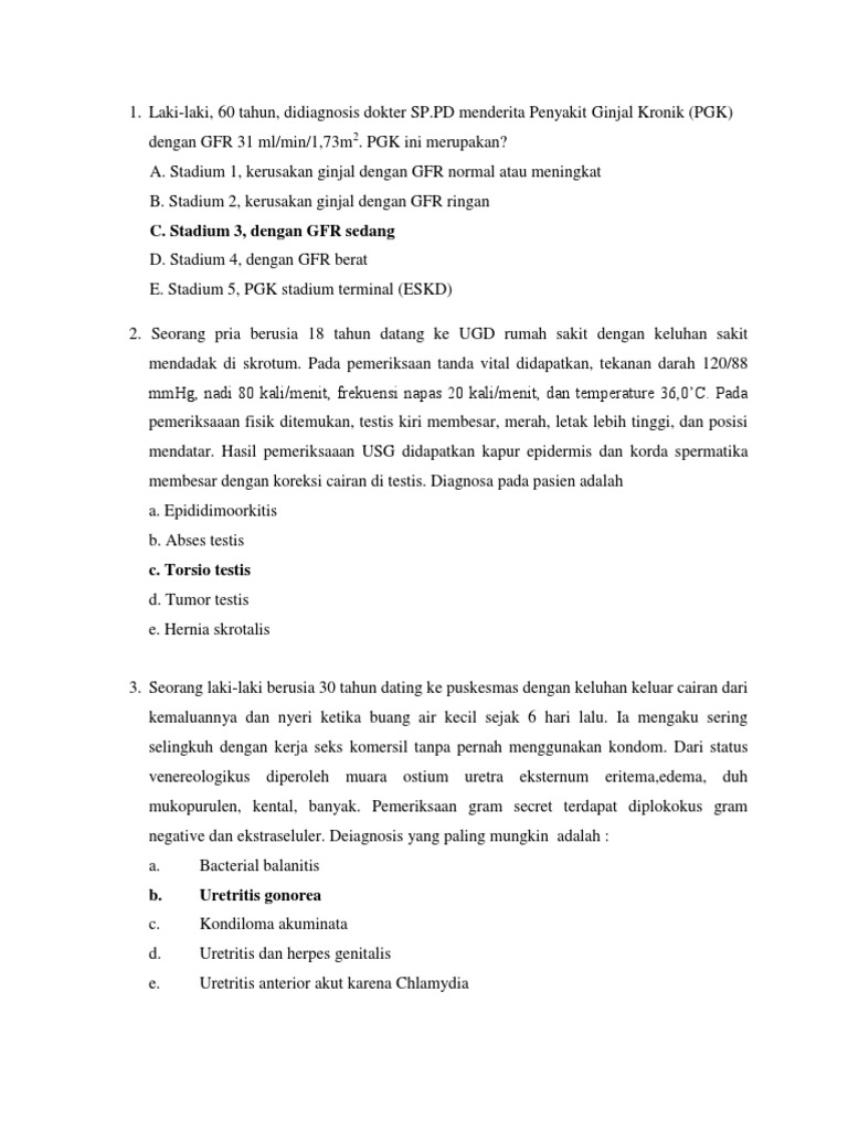 Soal IMO UROREPRODUKSI 2017 | PDF