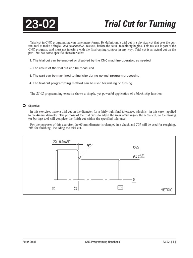 CNC Trial Cut for Precision Turning | PDF