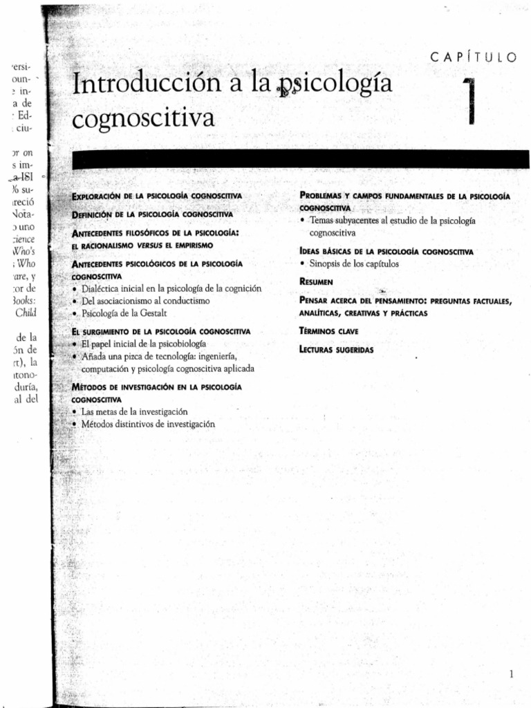 Sternberg Psicologia cognoscitiva, Cap. 1.pdf | Empirismo | Psicología cognitiva