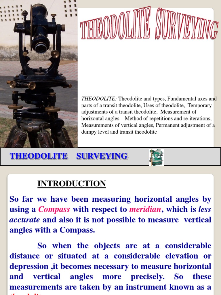 Theodolite Surveying: THEODOLITE: Theodolite and Types, Fundamental ...