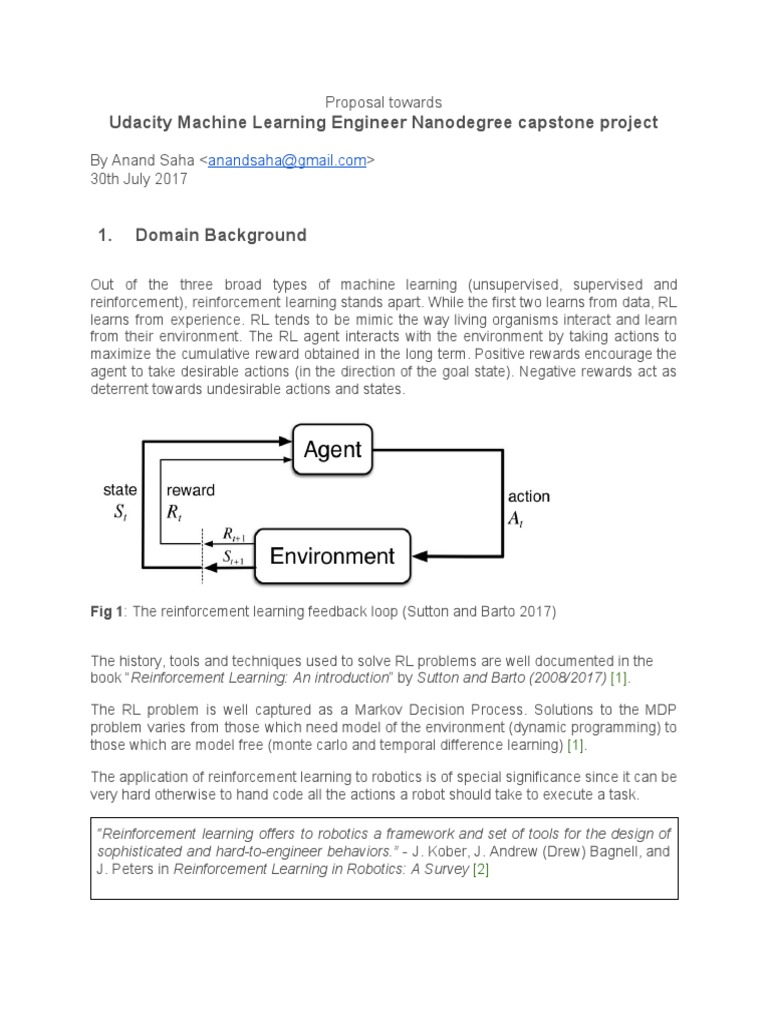 Proposal PDF | PDF | Robotics | Machine Learning