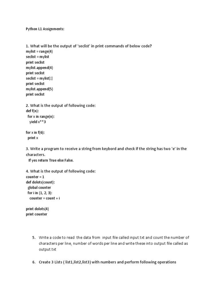 Python l1 Assignments Topgear 1 | PDF | String (Computer Science) | Computer Engineering