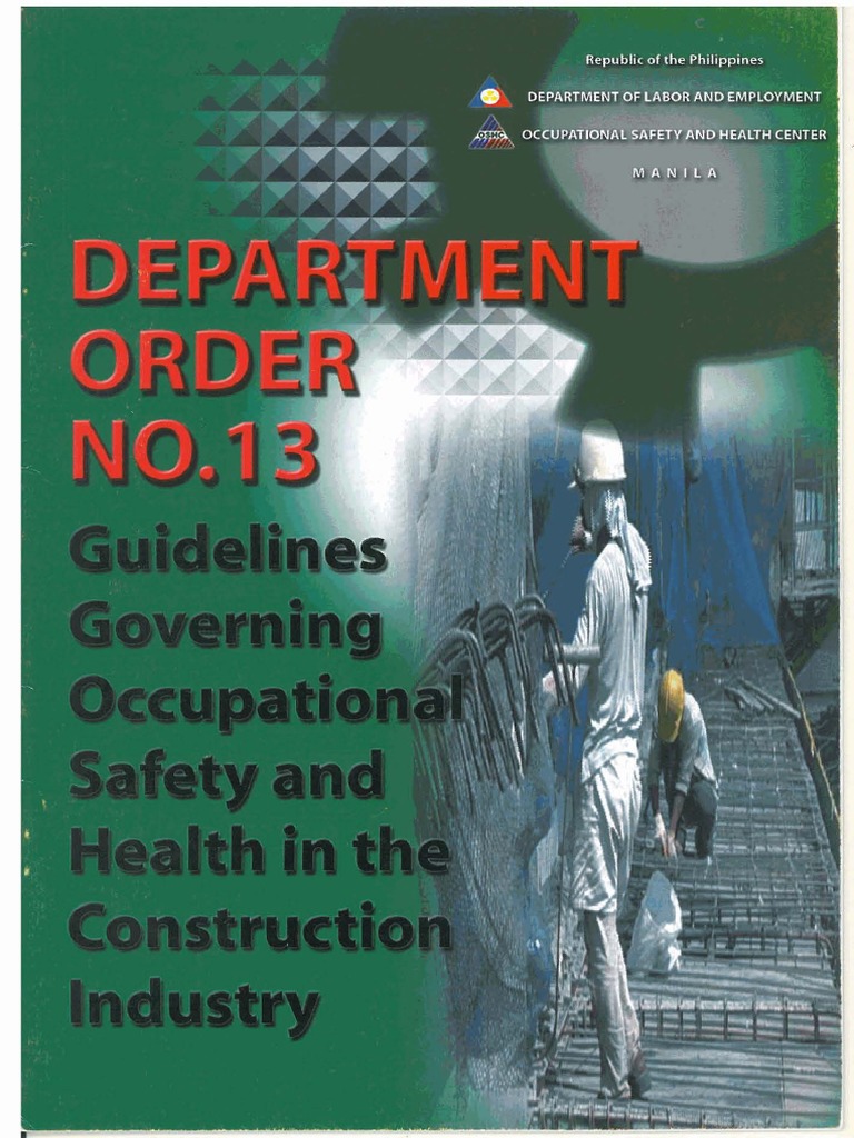 Construction Safety Guidelines - DOLE DAO 13 PDF | PDF | Occupational ...