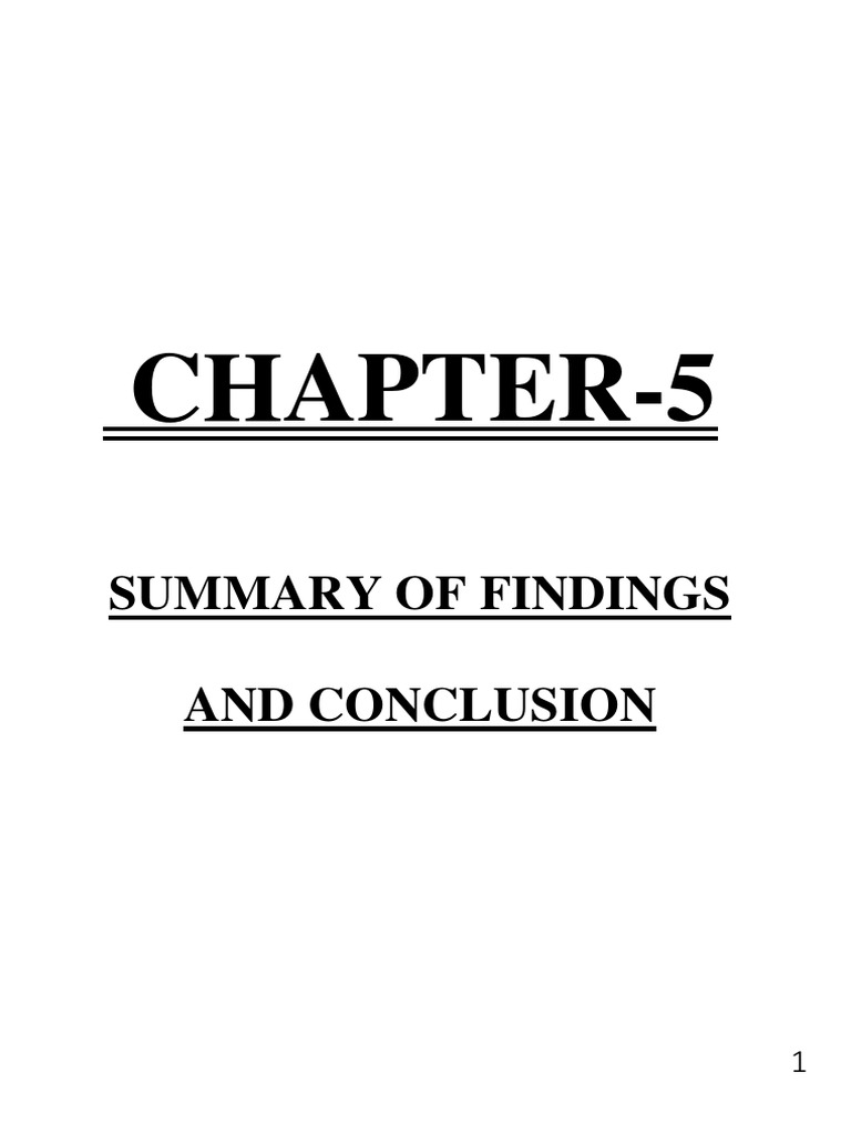 Chapter-5: Summary of Findings and Conclusion | PDF | Brand | Milk