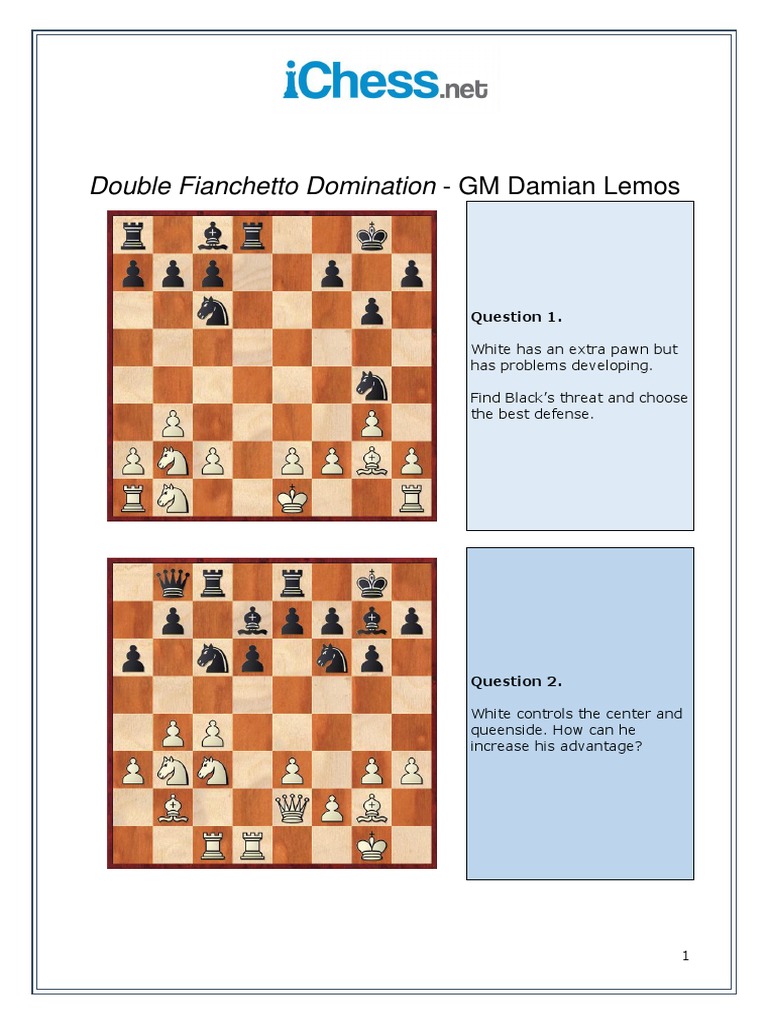 Puzzles - Double Fianchetto Domination | PDF | Traditional Games | Game ...