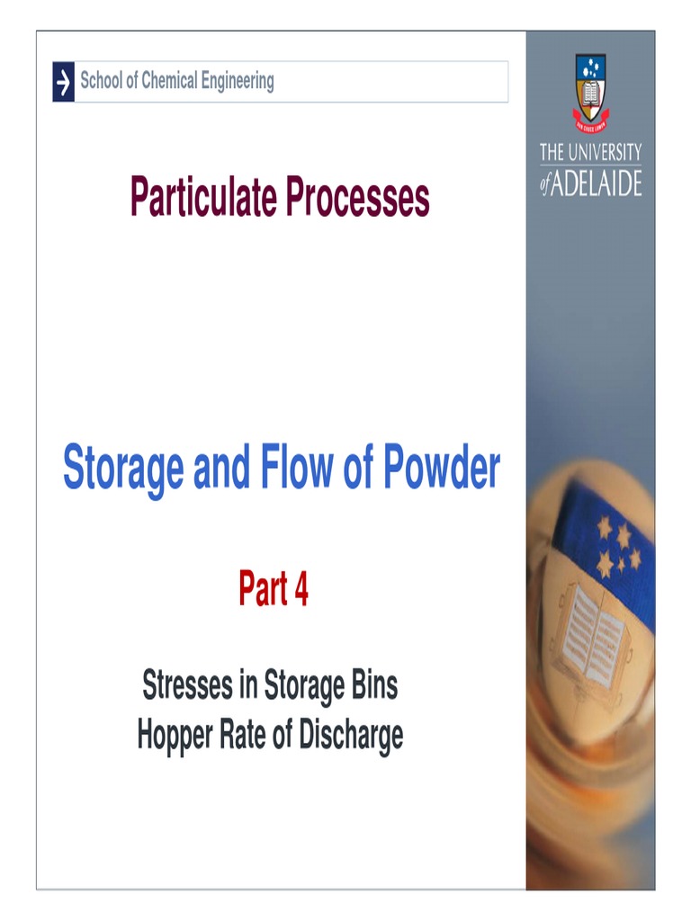L4 Storage and Flow of Powder-Part 4 PDF | PDF | Pressure | Fluid Dynamics