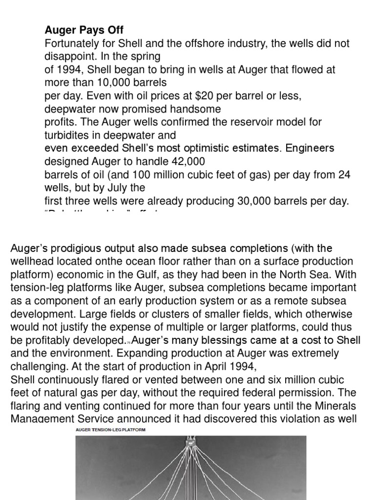 Auger Tension Leg Plat Form | PDF