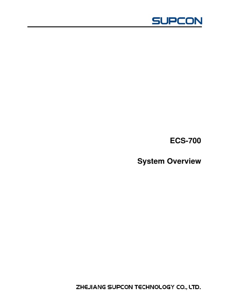 Supcon Ecs700 | PDF | Network Topology | Computer Network