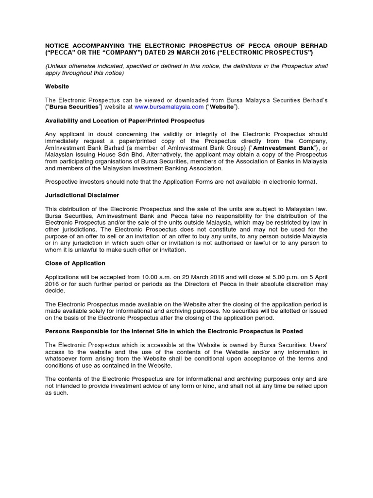 Prospectus PDF | PDF | Prospectus (Finance) | Securities (Finance)