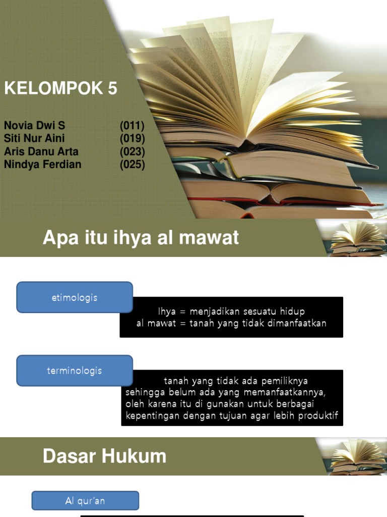 Ihya Al Mawat KEL 5 | PDF