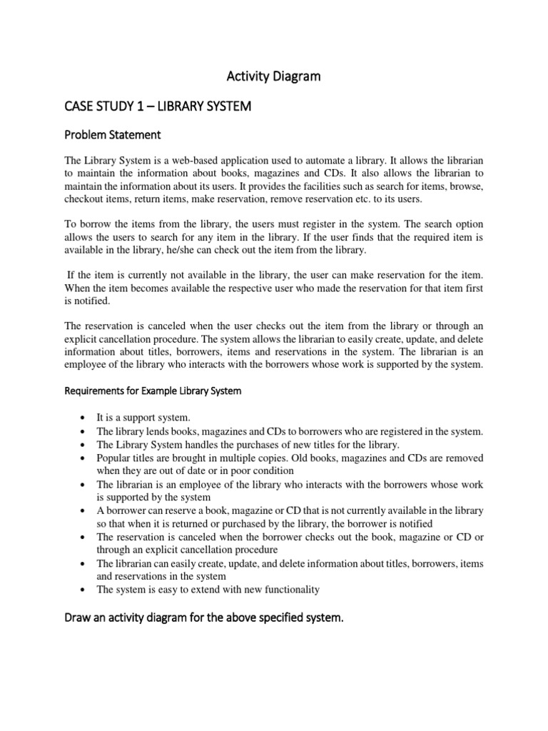 Activity Diagram | PDF | Librarian | Libraries