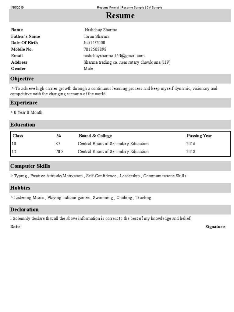 Resume: Objective | PDF