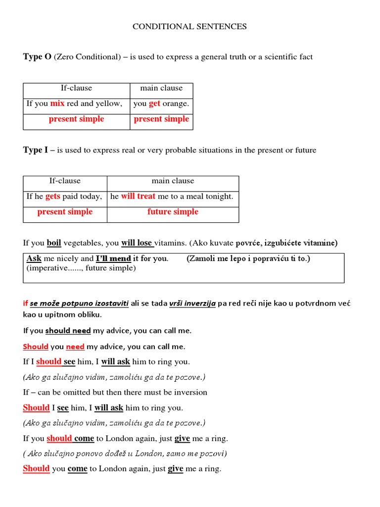 Conditional Sentences | PDF | Linguistics | Language Mechanics