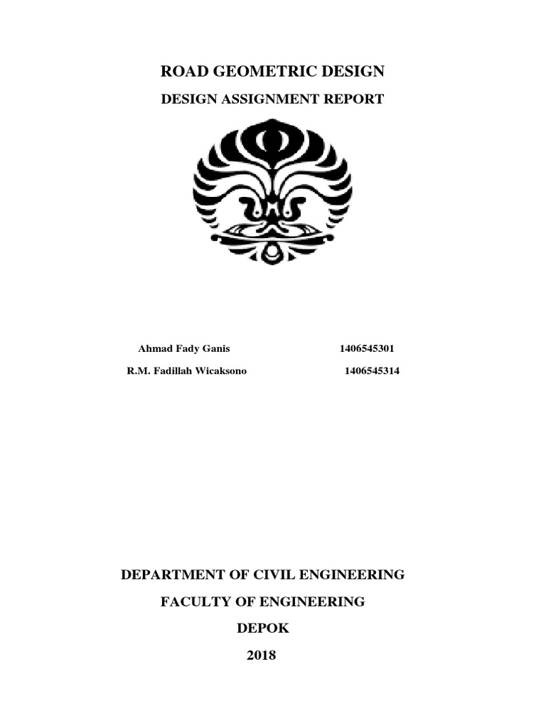 Road Geometric Design - REPORT | PDF | Space | Geometry