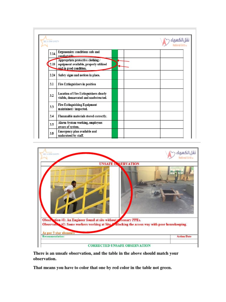 Unsafe Observation Table Matching Guide | PDF