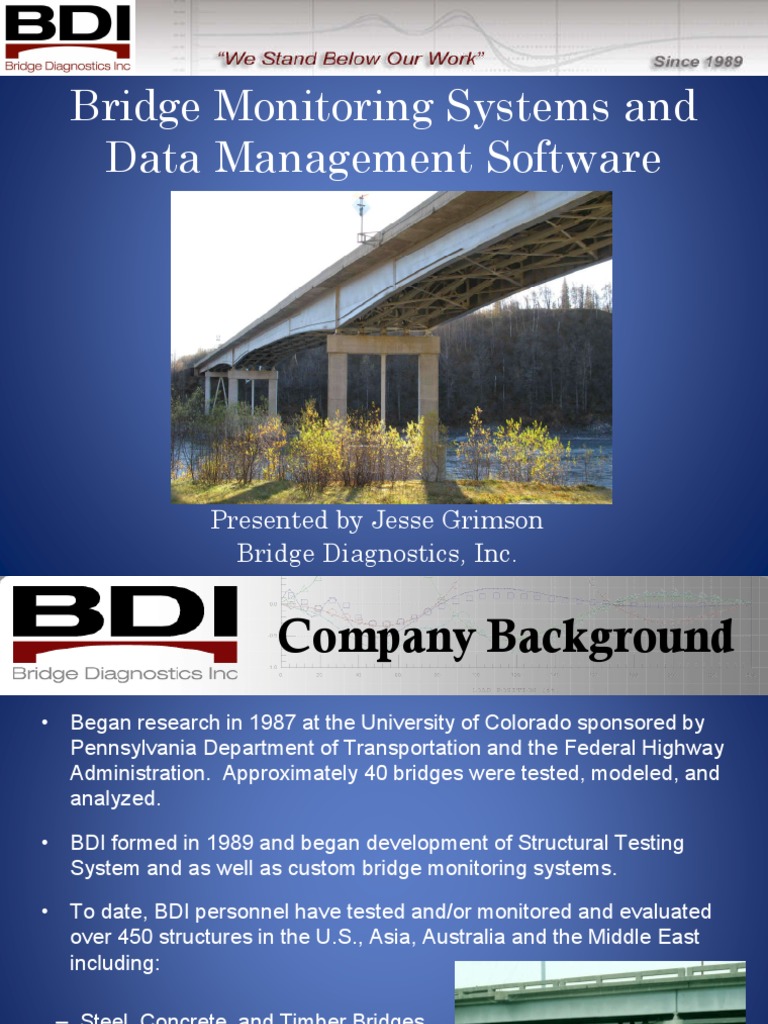 Bridge Monitoring Systems Overview | PDF | Instrumentation | Sensor