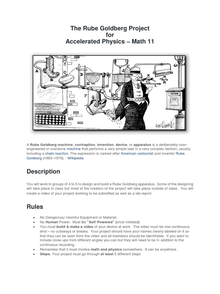 Physics Students' Rube Goldberg Challenge | PDF | Machines