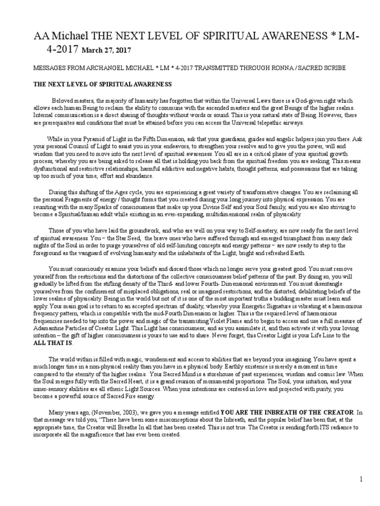 AA Michael, The Next Level | PDF | Soul | Spirituality