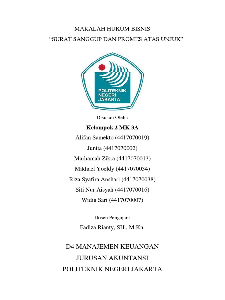 Promes Surat Sanggup | PDF