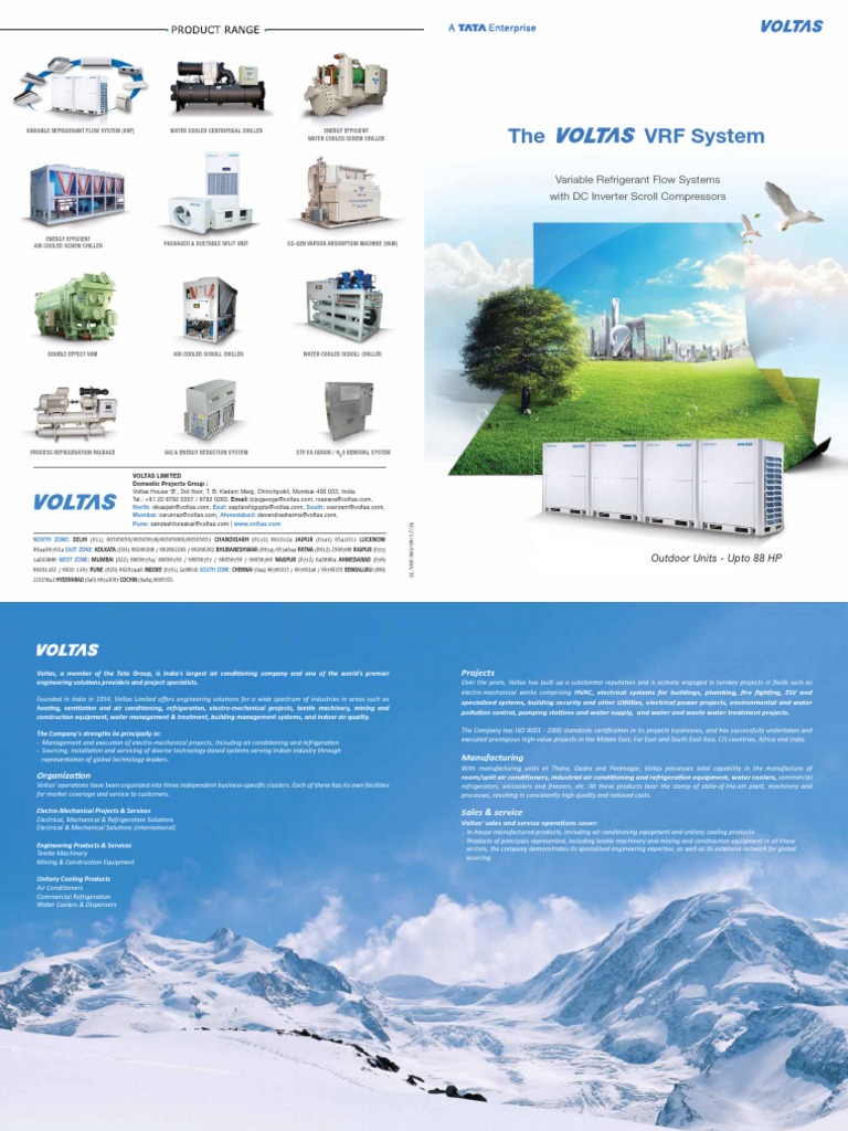 Voltas VRF Variable Refrigerant Flow PDF | PDF | Power Inverter ...
