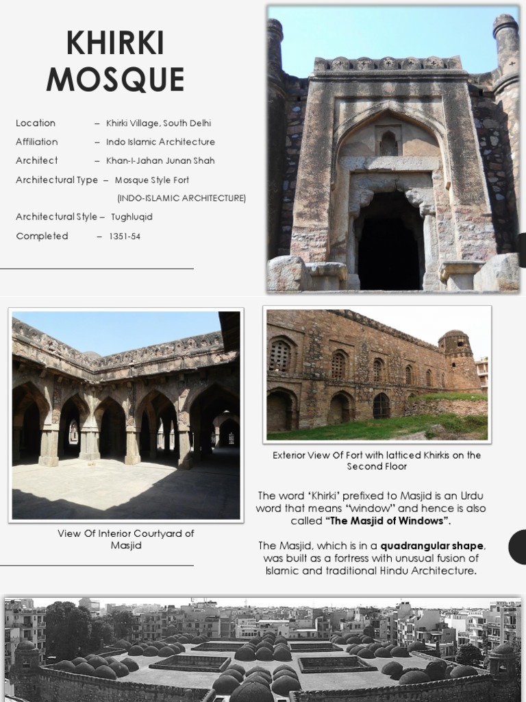 Khirki Mosque Refined | PDF | Architectural Design | Architecture