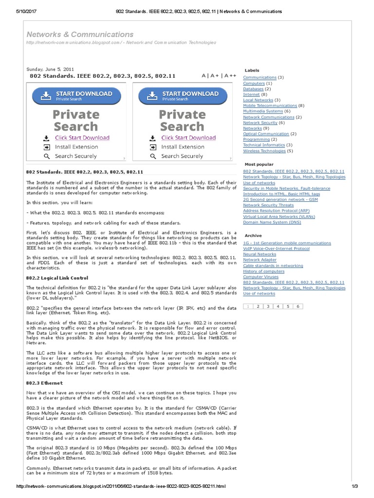 802 Standards. IEEE 802.2, 802.3, 802.5, 802 | PDF | Ethernet ...