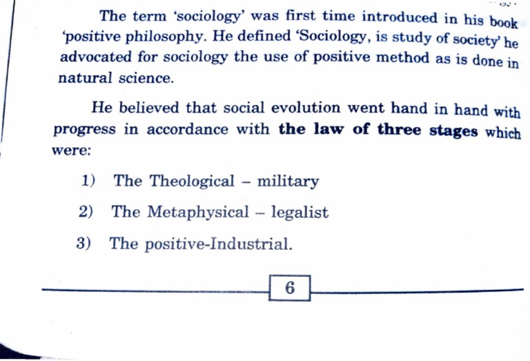 Auguste Comte Three Stages | PDF