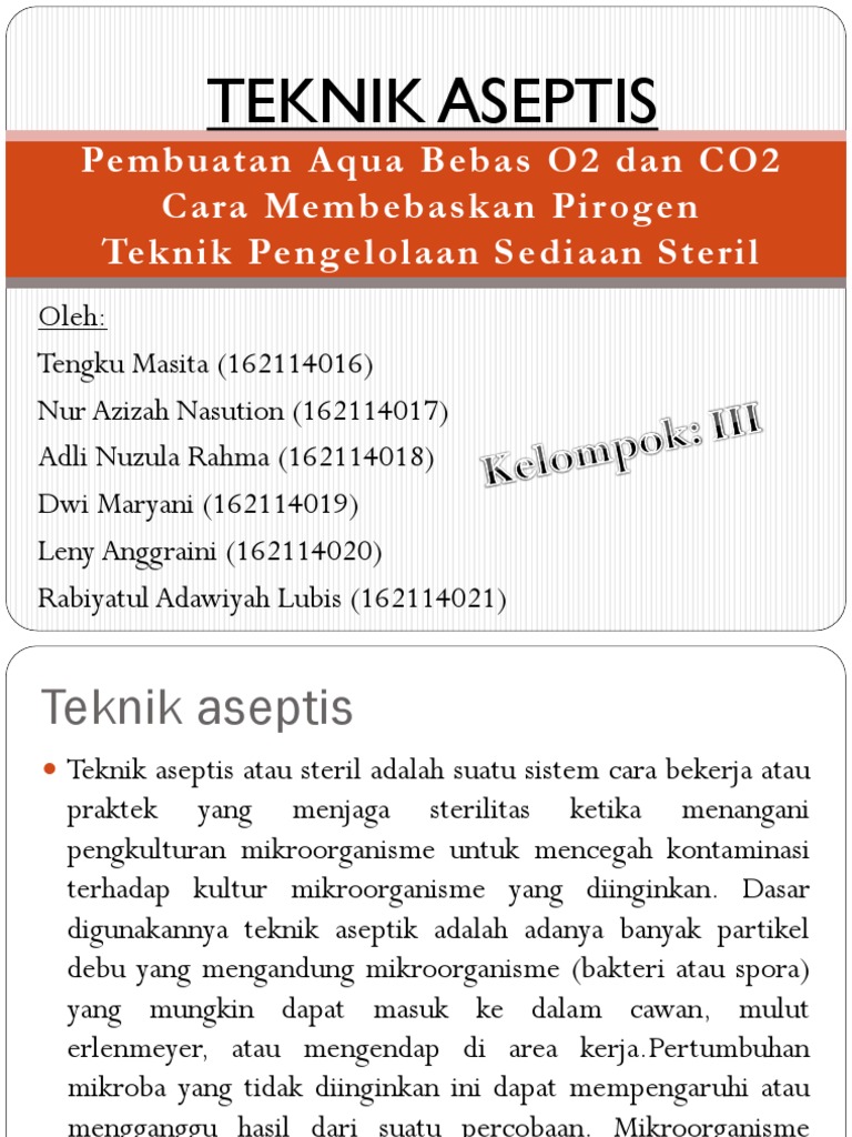 Teknik Aseptis | PDF