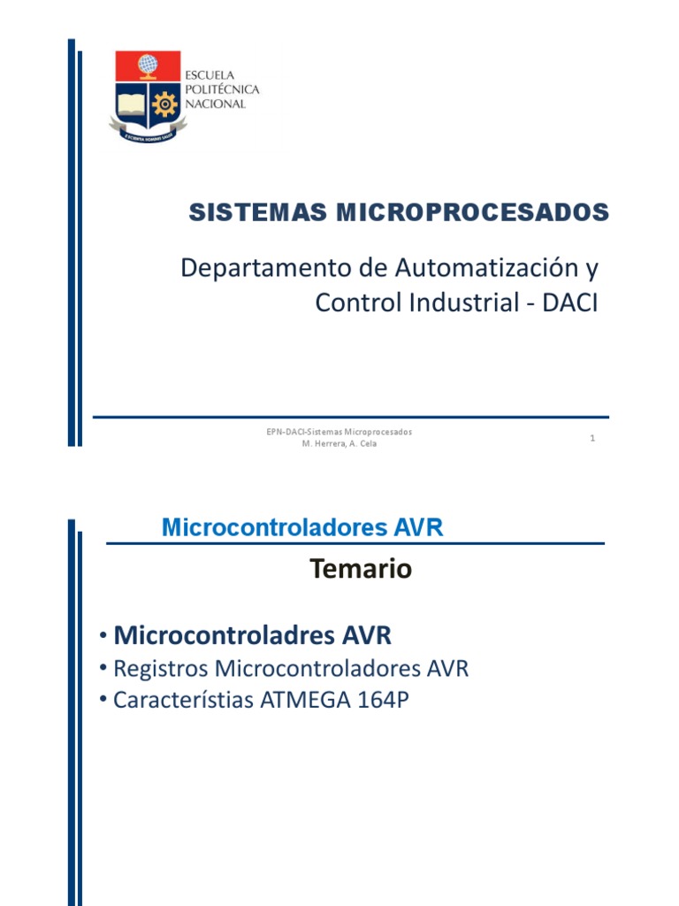 Microcontroladores AVR: Características y Uso | PDF | Microcontrolador ...
