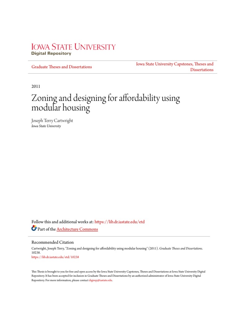 Zoning and Designing For Affordability Using Modular Housing PDF | PDF ...