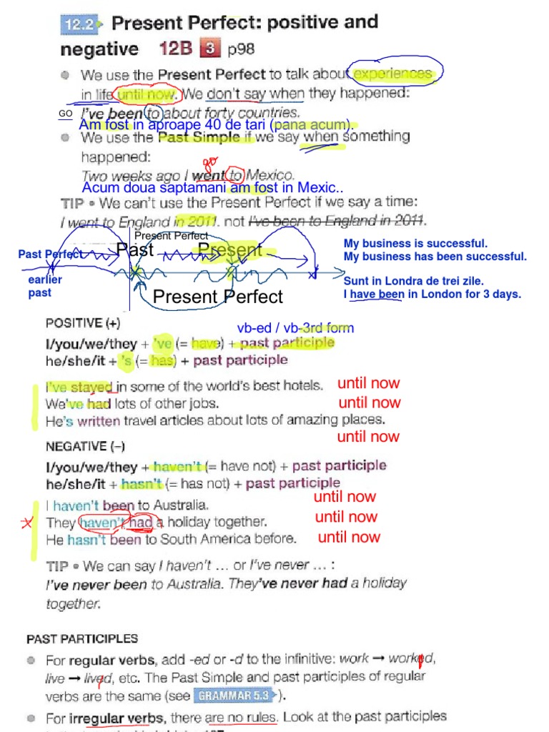 14 March 2017 - 12B, A2, Present Perfect For Life Experiences | PDF