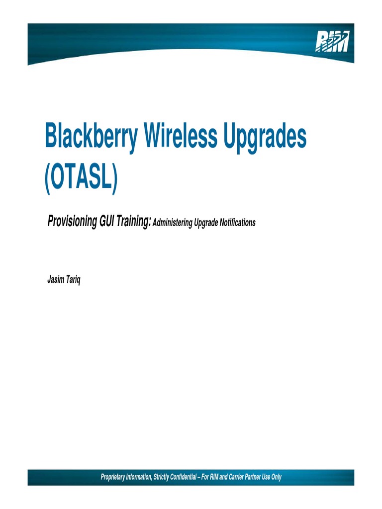 Blackberry Wireless Upgrade | PDF | Wi Fi | Proprietary Software