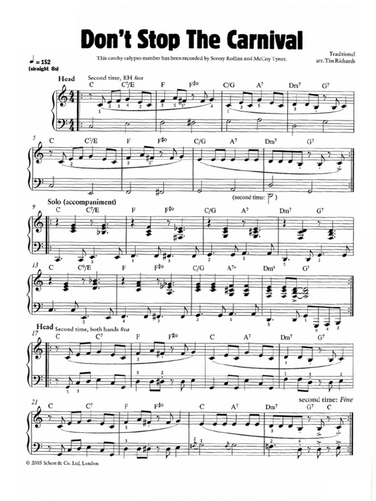 Don't Stop The Carnival | PDF