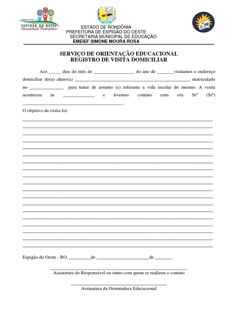 Relatório Visita Domiciliar | PDF