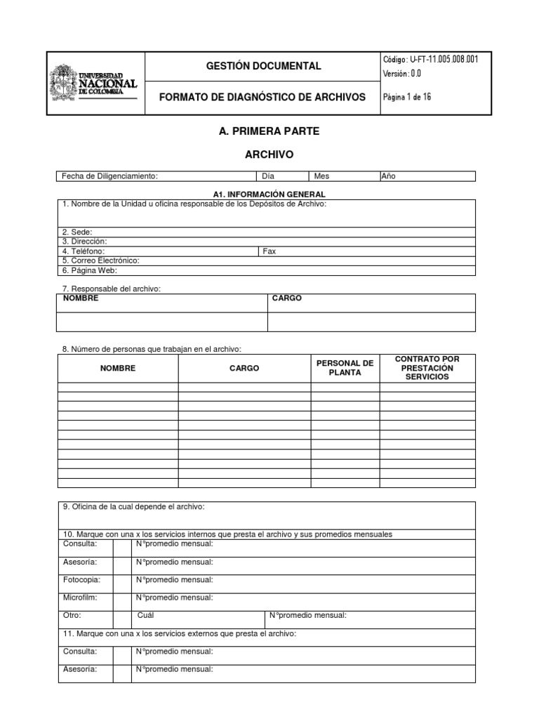 Formato Diagnóstico Documental