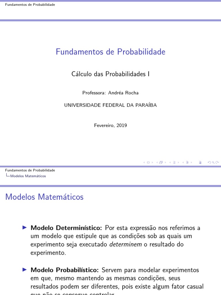 Fundamentos de Probabilidade | PDF | Probabilidade | Conjunto (Matemática)