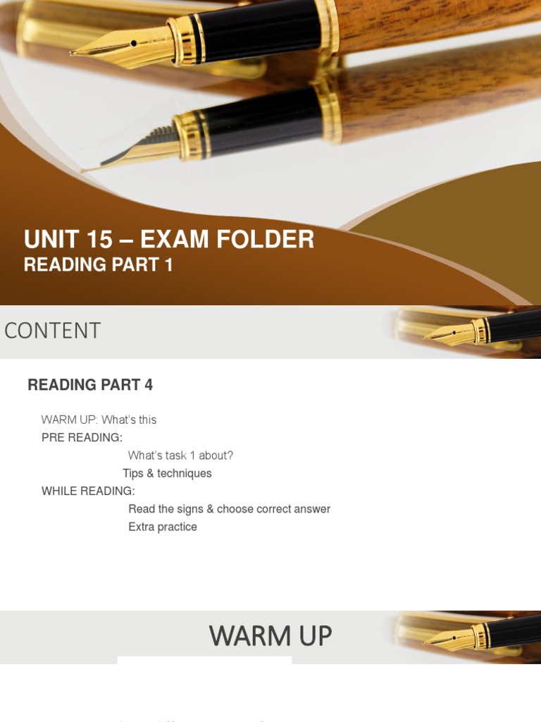 Exam Folder U15 | PDF | Career & Growth | Self-Improvement