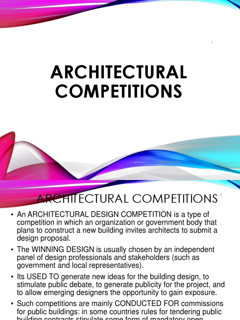 Architectural Competitions | PDF | Competition | Architect