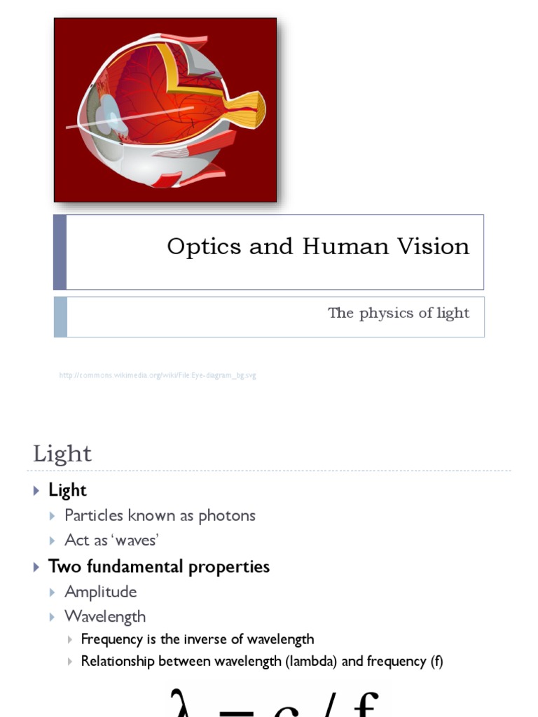 Optics and Human Vision: The Physics of Light | PDF | Lens (Optics ...