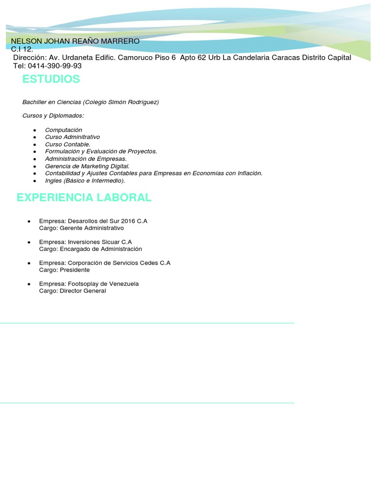 Curriculum Nelson | PDF