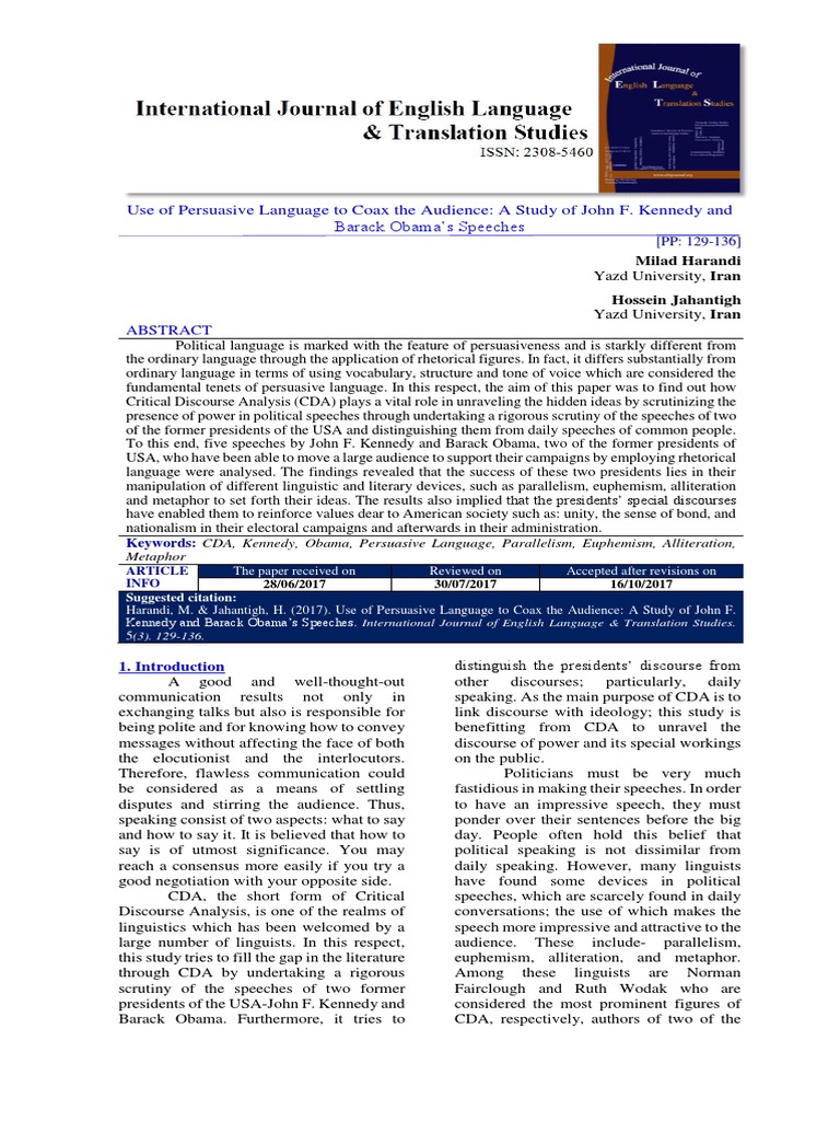 Use of Persuasive Language To Coax The A PDF | PDF | Metaphor | Linguistics